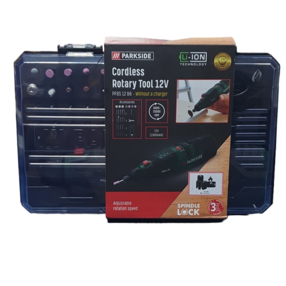 New Parkside 12V Cordless Rotary Multi Tool Precision Drill Grinder +50 ...